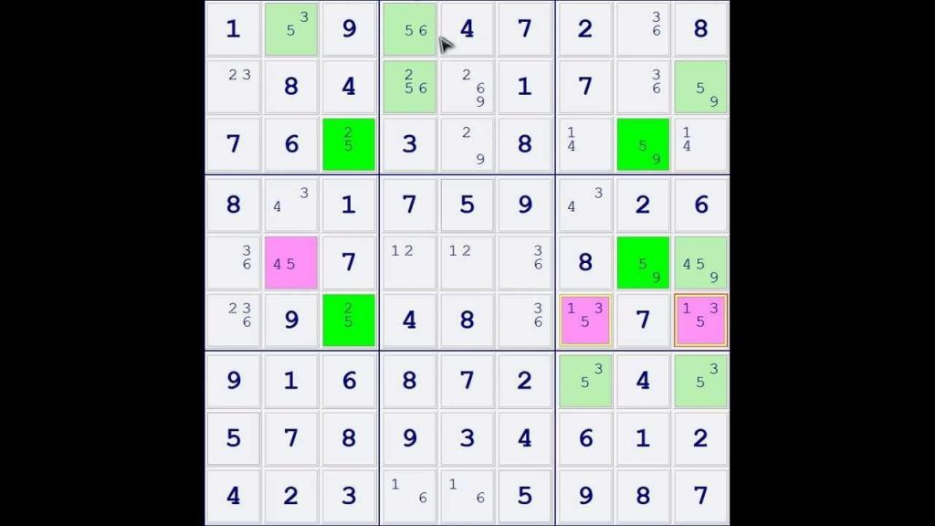Sudoku Demonstration Skyscraper Technique Example 05 Playlist 